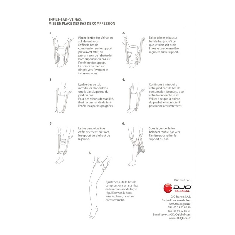 Enfile bas Veinax - enfile bas de contention